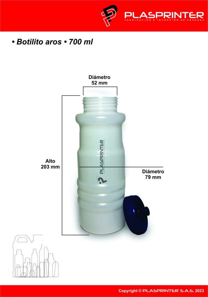BOTILITO AROS 700 ML - Fabricación e Impresión de Envases